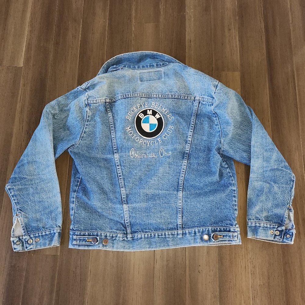 Vintage Bmw Wrangler Motorcycle Club Jacket, Size 42 - Gem